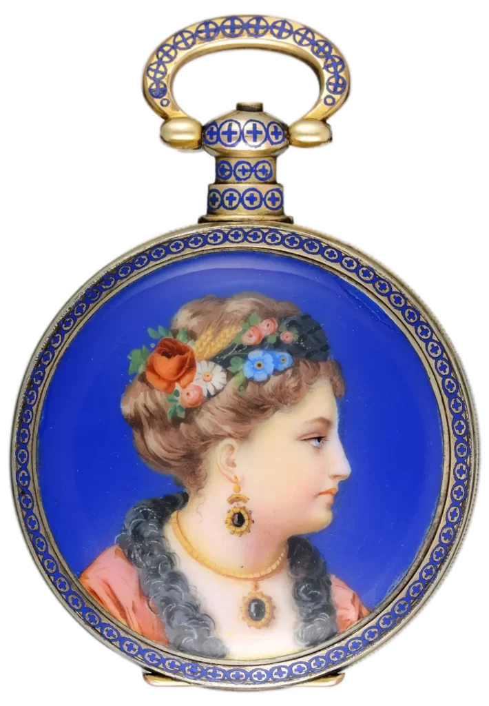 ENAMELLED SILVER GILT CHINESE MARKET POCKET WATCH - 1840 » Watch Museum ...
